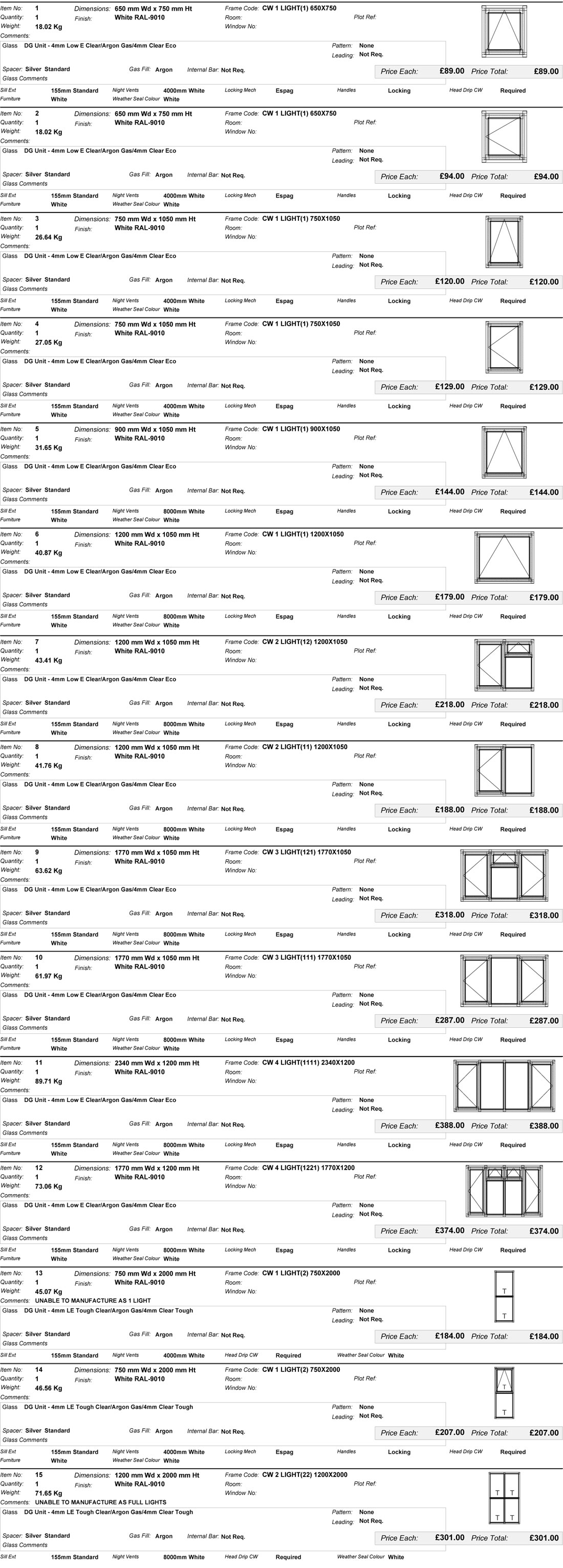 Material Specification – Timber Windows and Doors - Value Mobile Homes